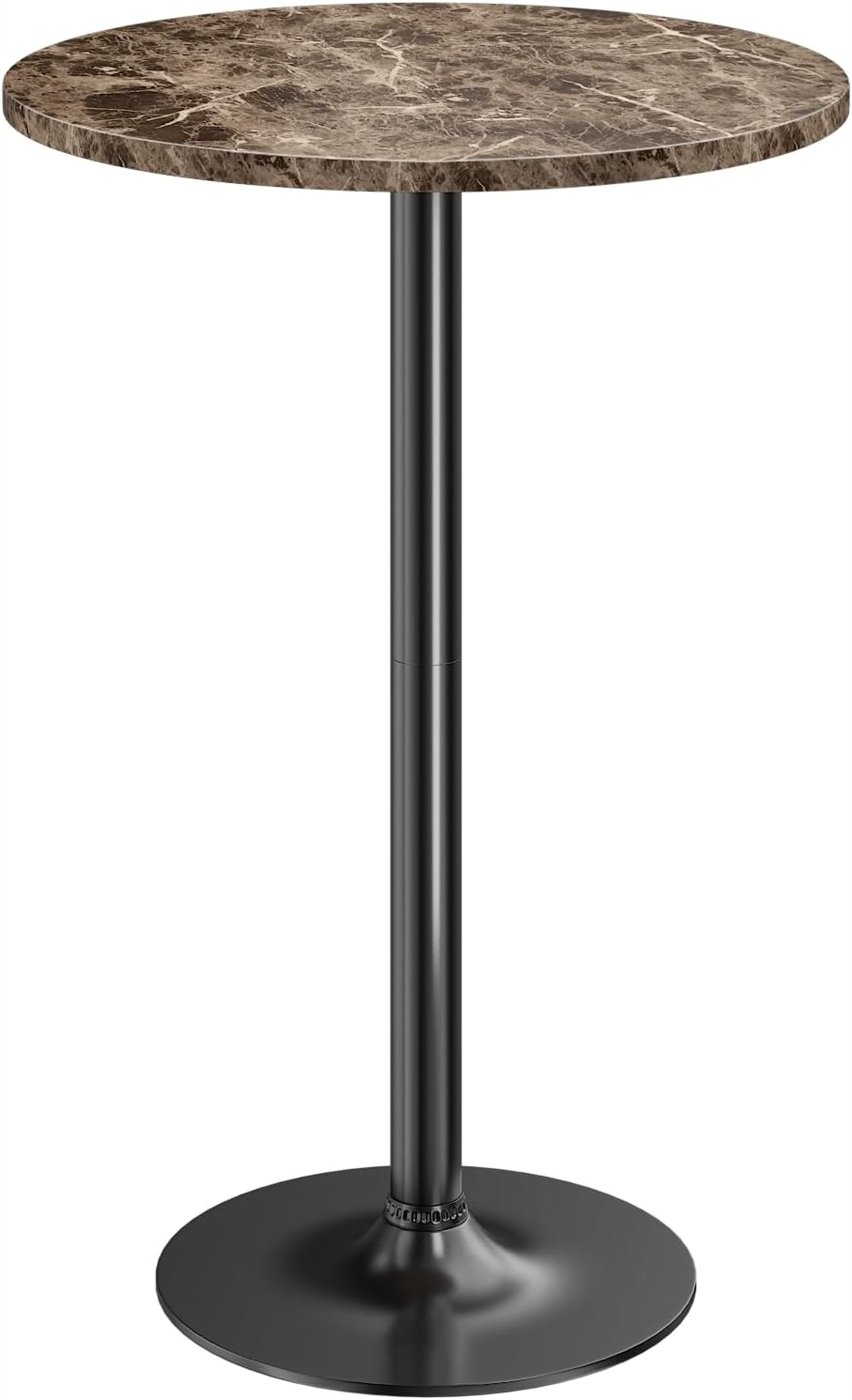 Wrought Studio™ Round Bar Height Cocktail Table Metal Base MDF Top ...