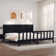 Lark Manor Black Solid Wood Bed Frame Super King With Headboard ...