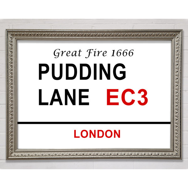 Bright Star Pudding Lane Signs - Single Picture Frame Print | Wayfair.co.uk