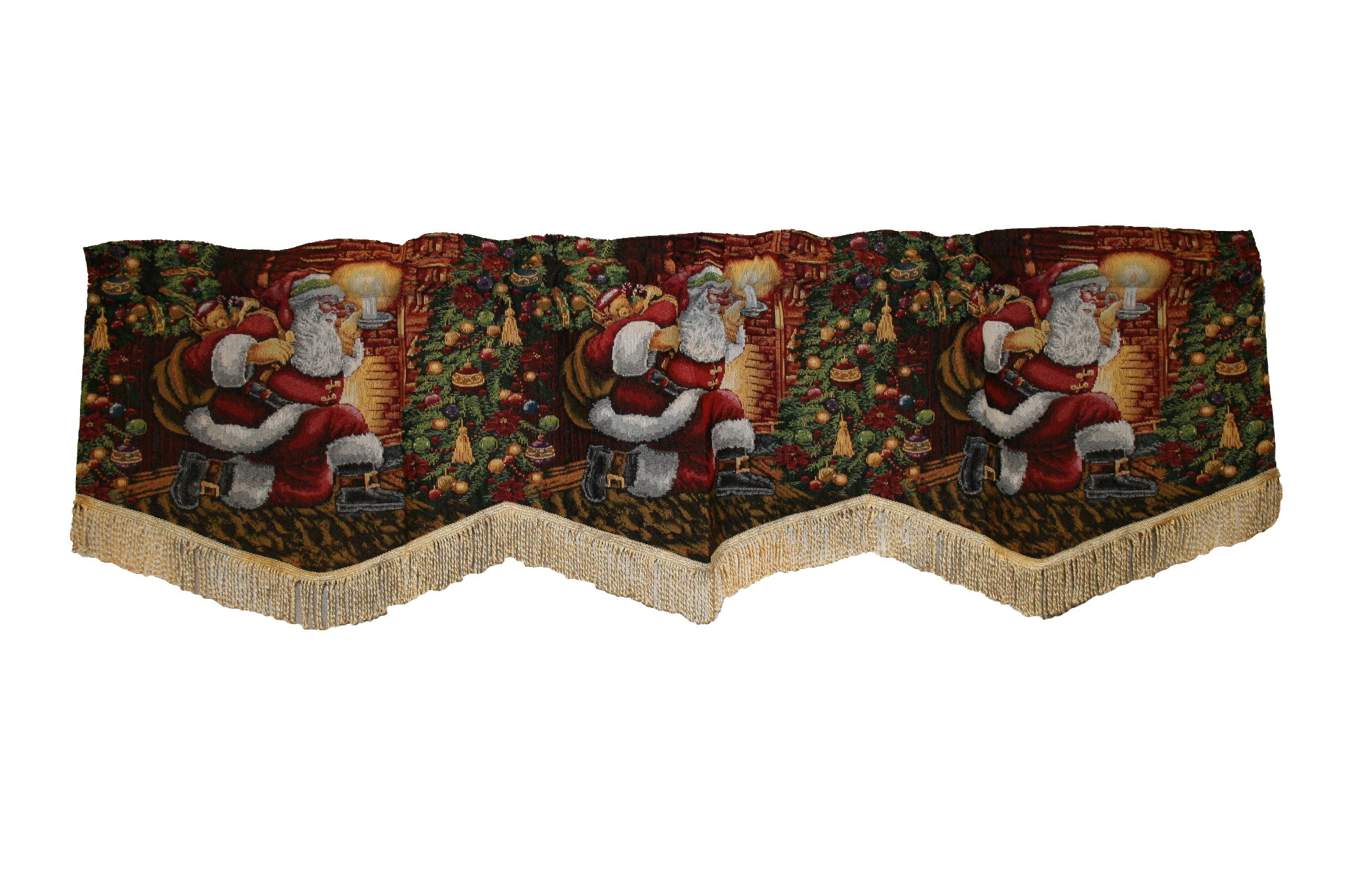 The Holiday Aisle® Santa Claus 60" Curtain Valance & Reviews | Wayfair