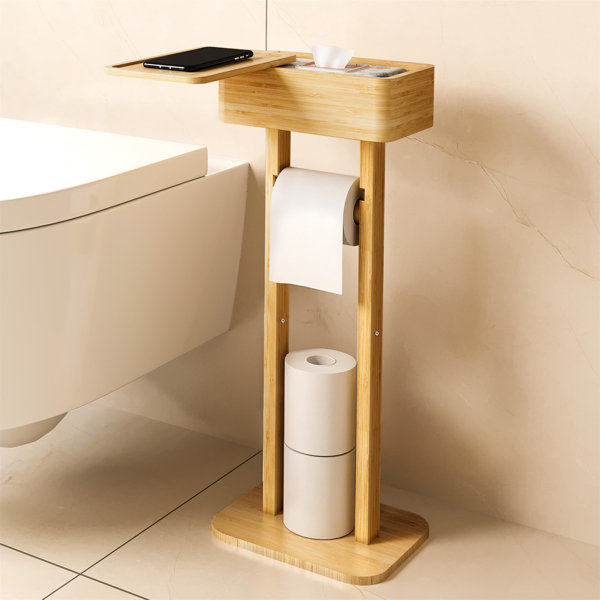Ebern Designs Sache Free Standing Toilet Paper Holder | Wayfair.co.uk