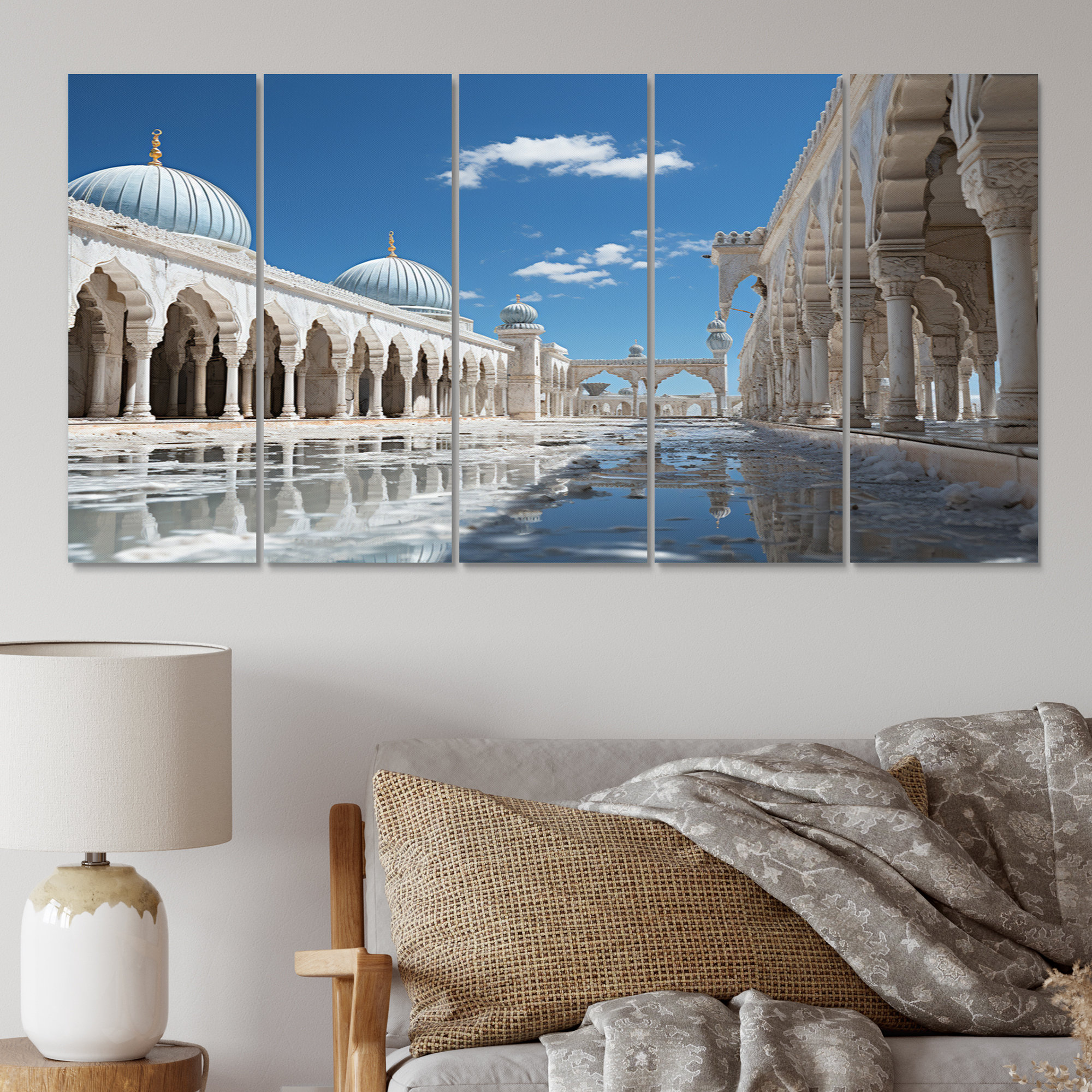 Charlton Home Islam Art Masjid Alaqsa - Islamic Canvas Print - 5 Equal ...