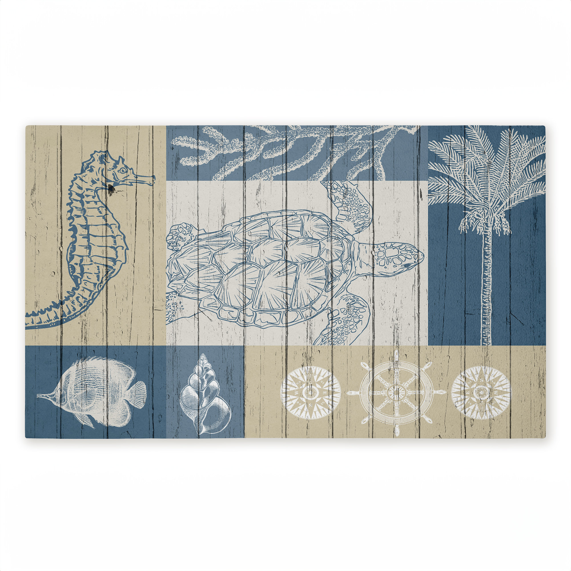 Breakwater Bay Let's Sail Nautical Creatures Printed Outdoor Door Mat ...