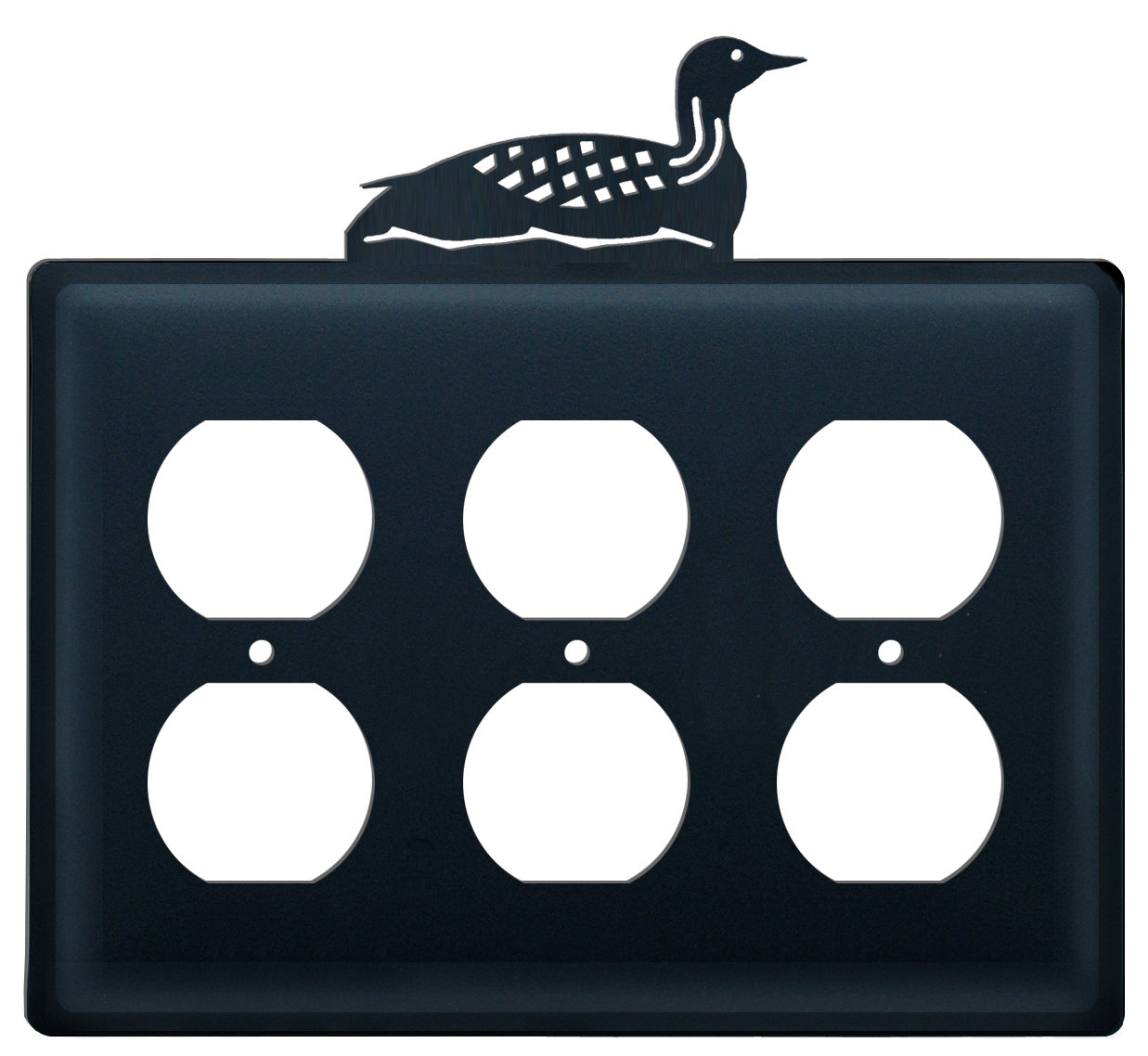 Village Wrought Iron Loon 3-Gang Duplex Outlet Wall Plate | Wayfair