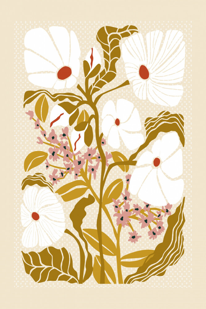 Lark Manor Klimt Flowers Earthy Colors | Wayfair.co.uk