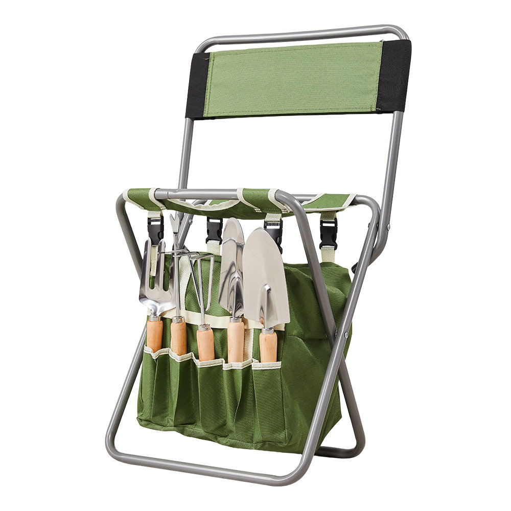 Dakota Fields Army green metal stainless steel patio grow tool set ...