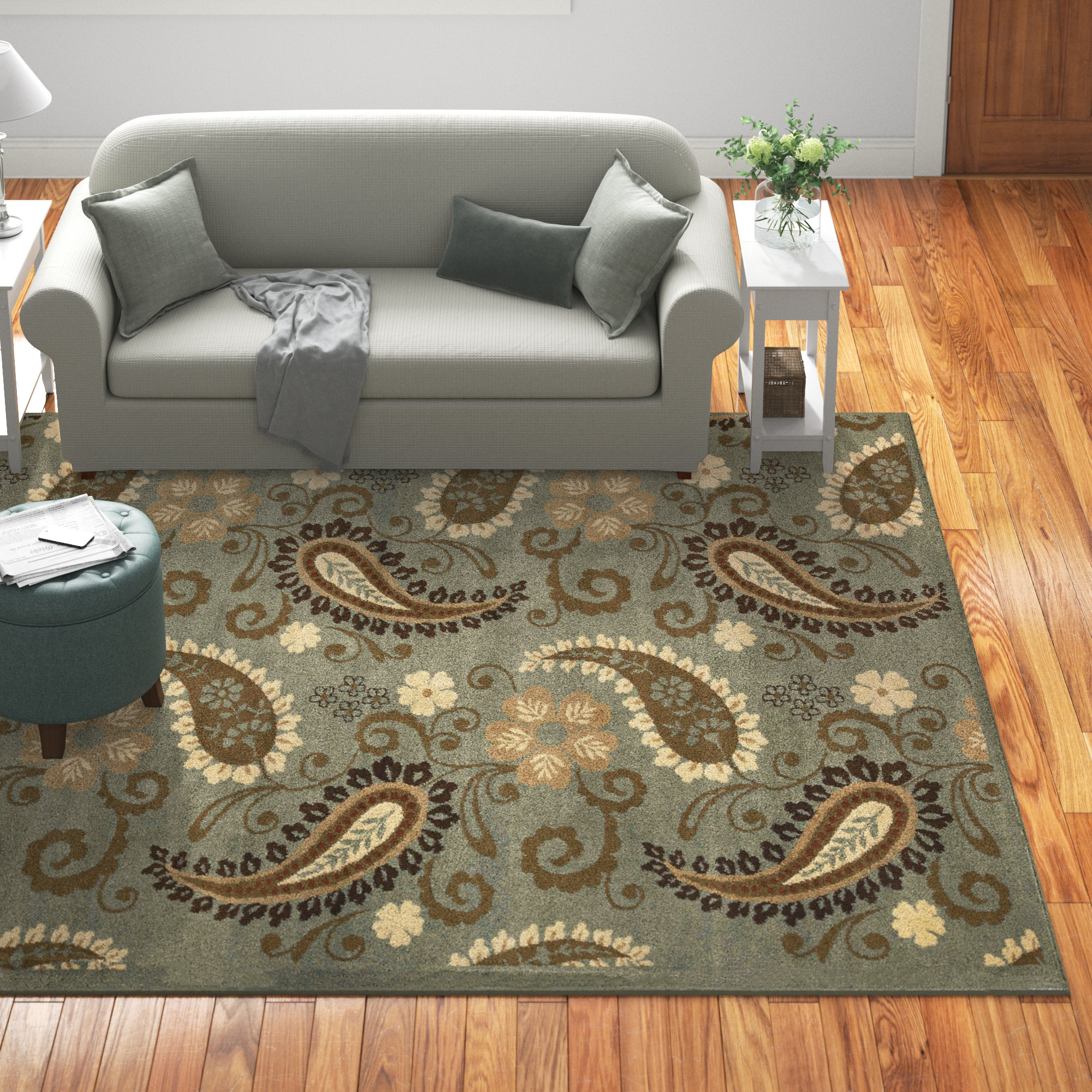 Lark Manor Aristizabal Vintage Floral Power-Loomed Indoor Area Rug ...