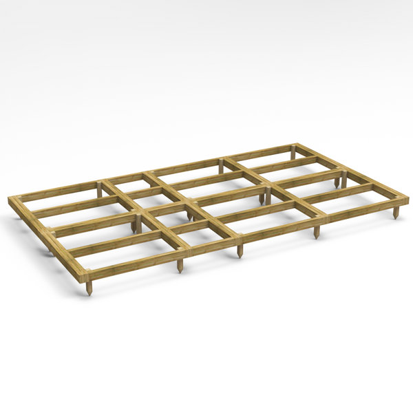 POWERSHEDS 8 ft. W x 14 ft. D Power Pressure Treated Timber Shed Base ...