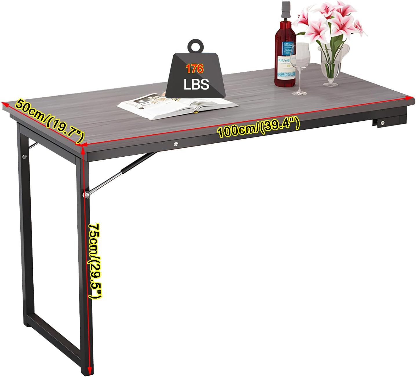 17 Stories X19.7" Wall Mounted Folding Dining Table Laundry Folding ...