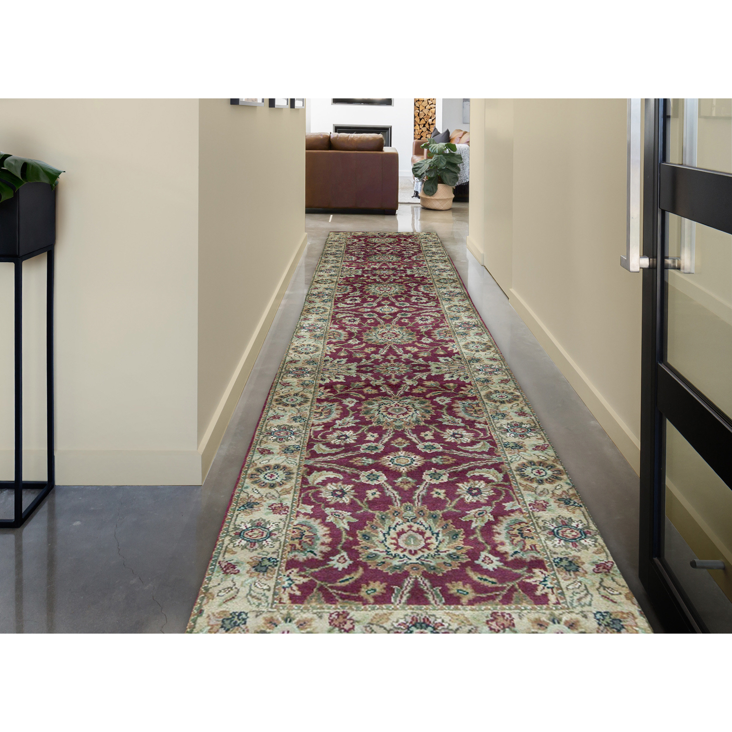 Bokara Rug Co., Inc. Hand-Knotted High-Quality Red and Gold Runner ...