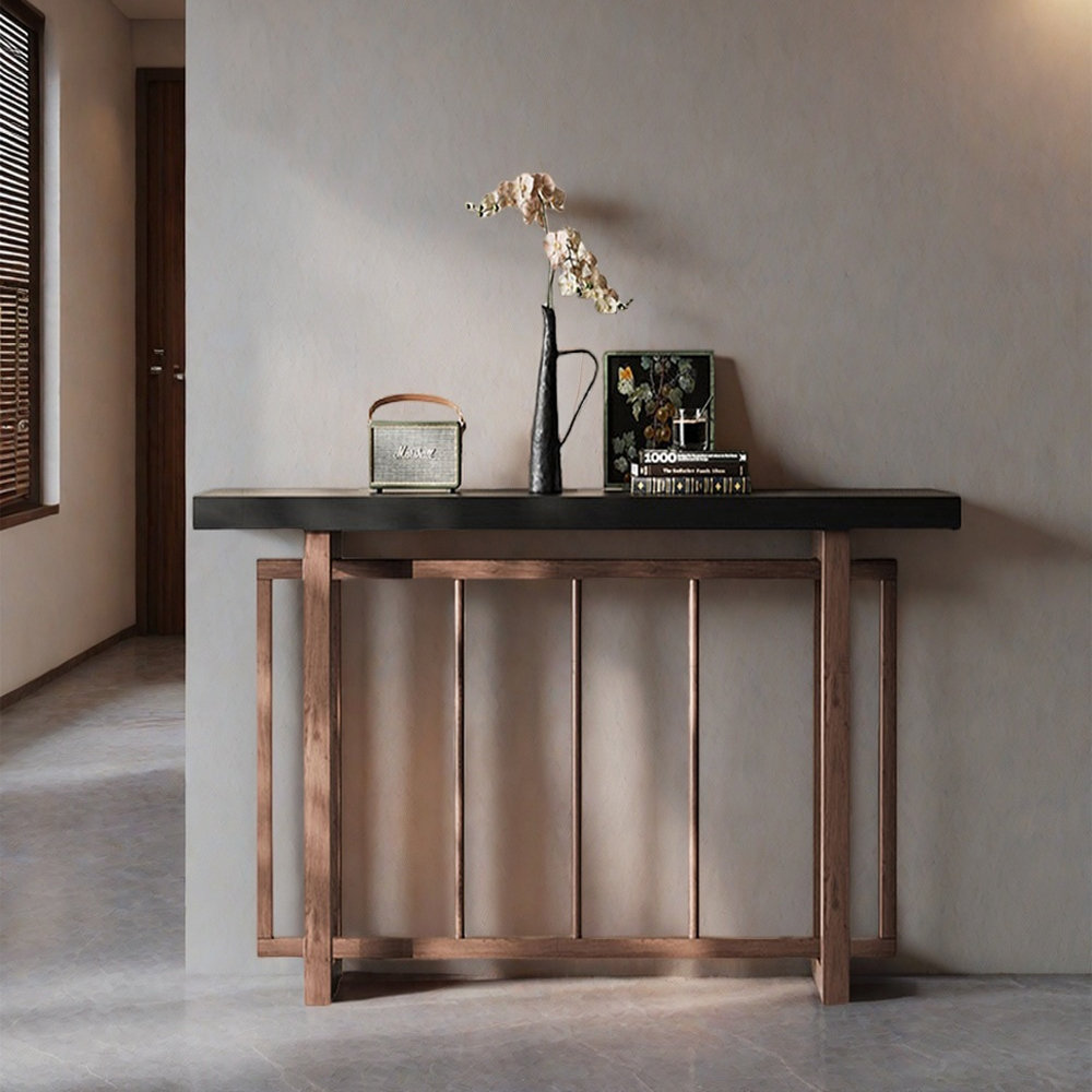 Corrigan Studio® Mid-Century Modern Ash Wood Solid Wood Entry Table ...