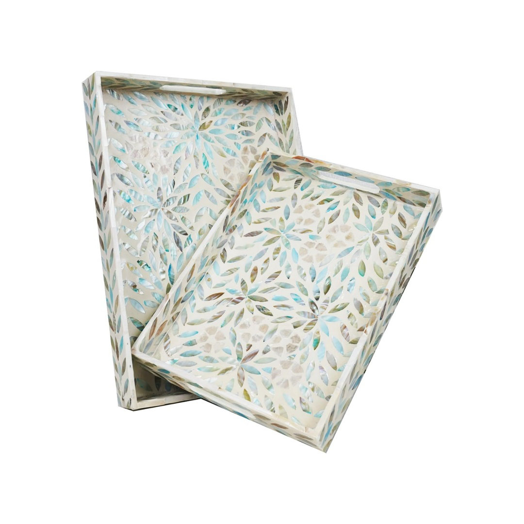 Red Barrel Studio® Set Of 2 Trays Decor Trays Handmade Trays For ...