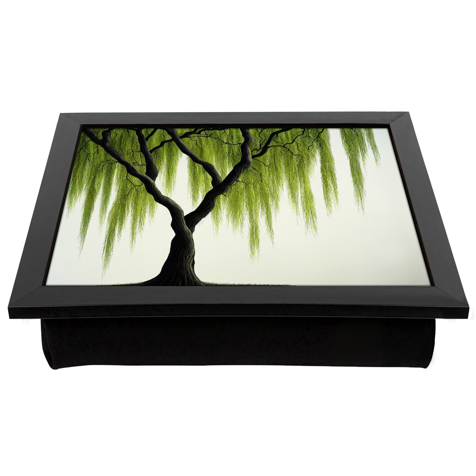 17 Stories Irresistible Weeping Willow Tree Lap Tray with Cushion ...