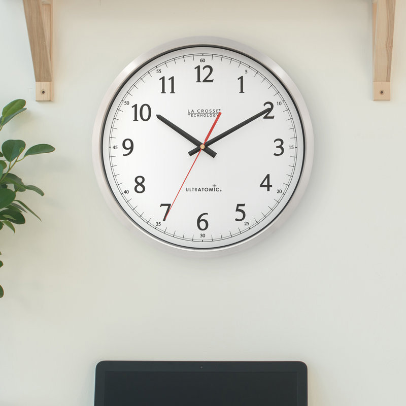 La Crosse Technology Ultratomic 14'' Metal Wall Clock & Reviews | Wayfair