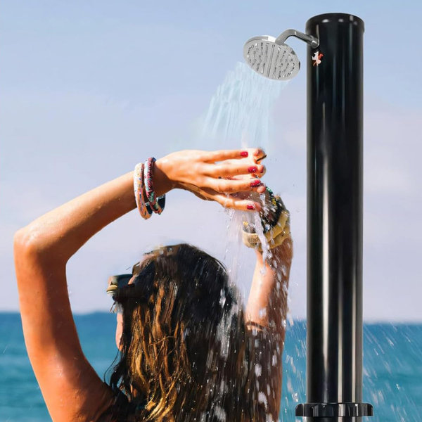 JASODI 5.3 Gallon 7 FT Solar Heated Shower with Shower Head & Foot ...