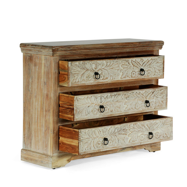 Langley Street® Logston Handcrafted 3 Drawer Dresser & Reviews | Wayfair