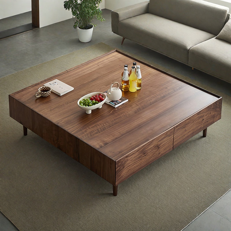 The Invincibles home Modern simple black walnut coffee table | Wayfair