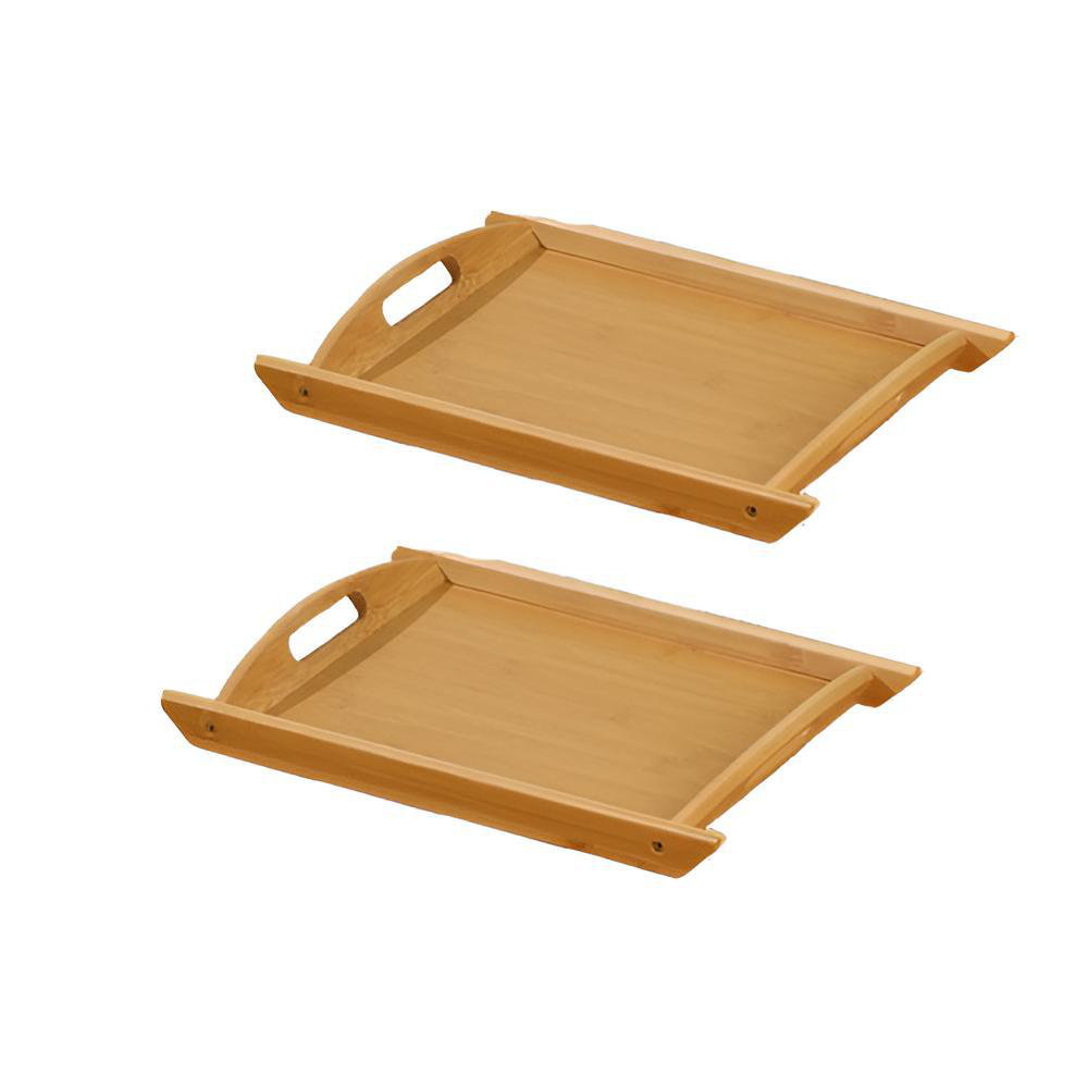Dakota Fields Invincible Appetizer Bamboo Tray - Rectangular Wooden Tray For Tea Cups, Water ...