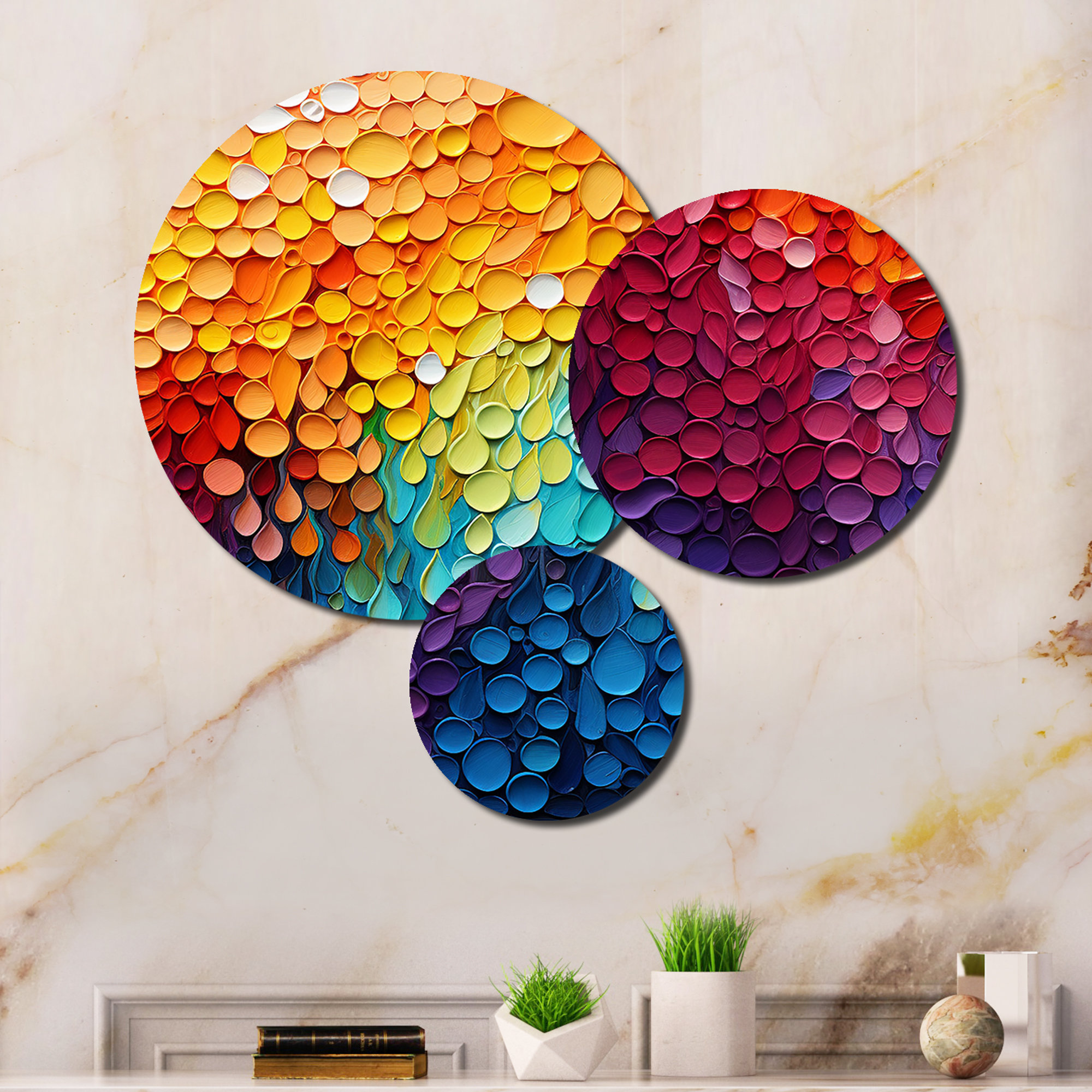 Ivy Bronx Hardedge Art Contrasting Cadence I - Abstract Metal Wall ...