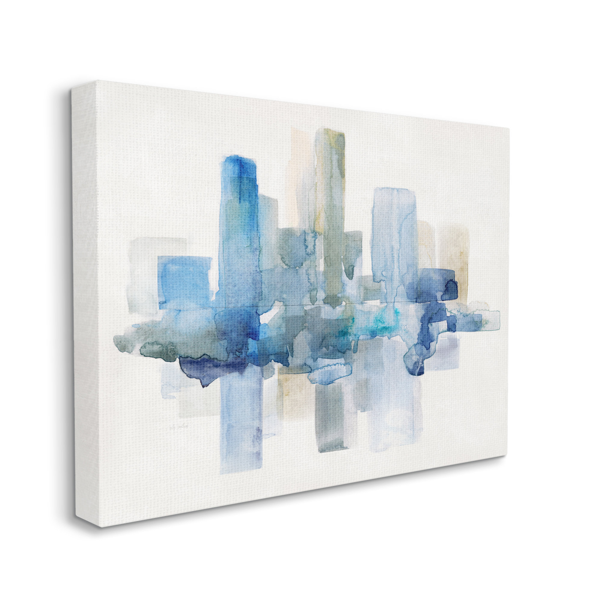 Stupell Industries Blocked Abstract Cityscape Scene Reflection ...