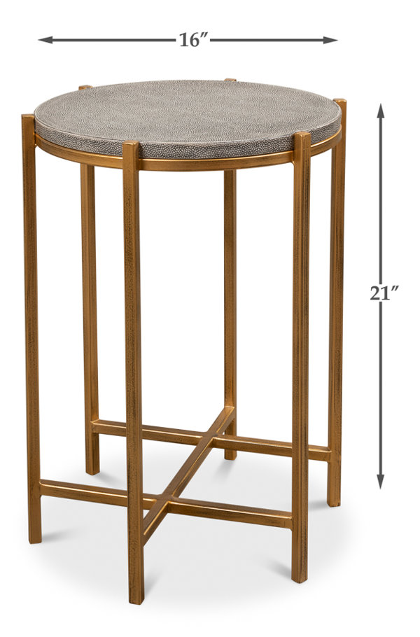 Sarreid Ltd Shagreen End Table & Reviews | Wayfair