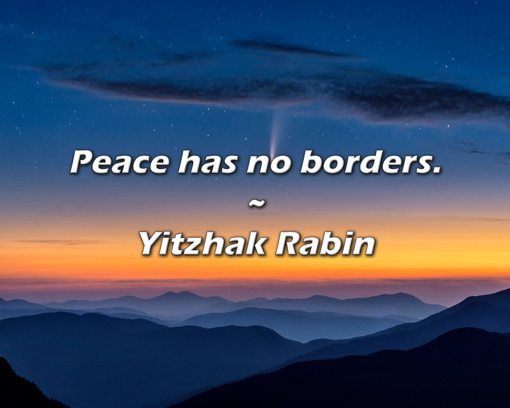 Ivy Bronx Yitzhak Rabin Quote: Peace has no borders. | Wayfair