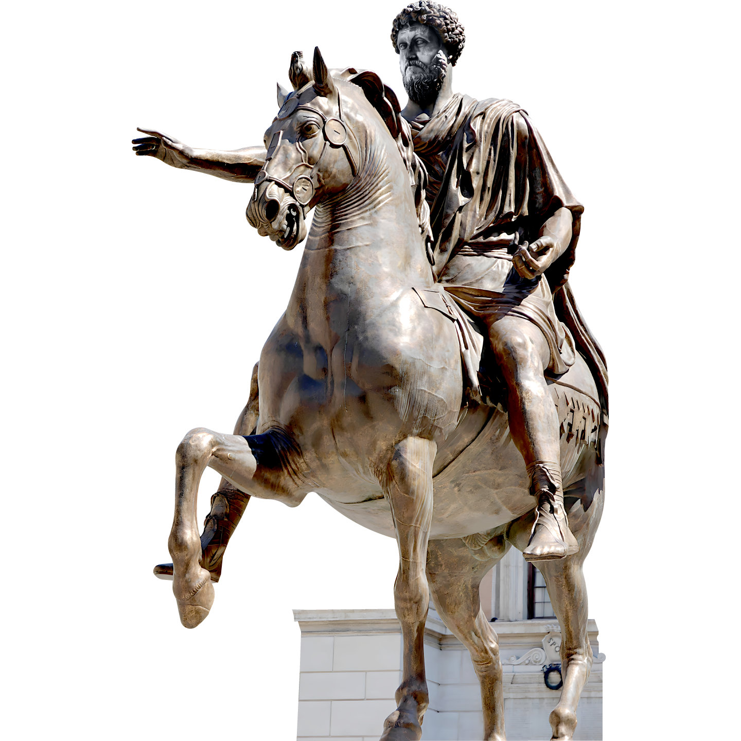 Wet Paint Printing Marcus Aurelius on Horse Statue Emperor Philosophy ...