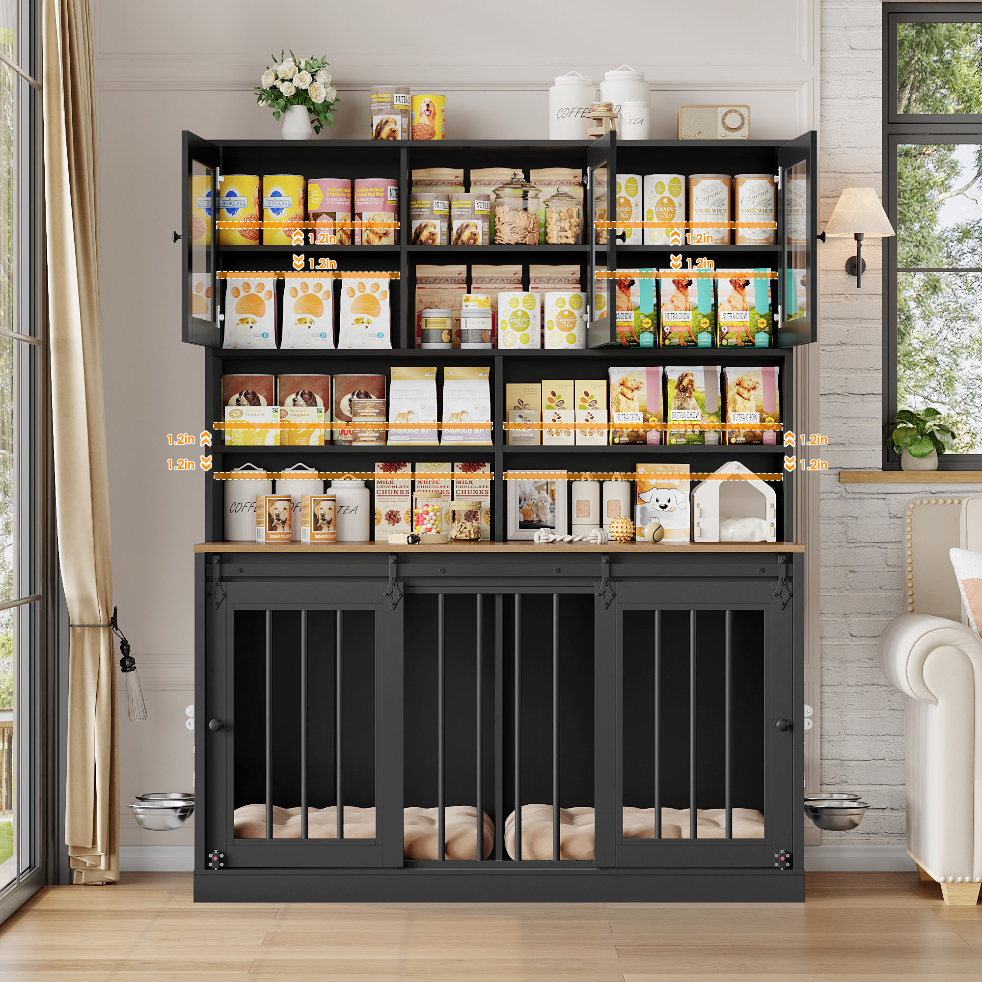 Archie & Oscar™ Large Metal Dog Cage, Suitable For Large, Medium And ...