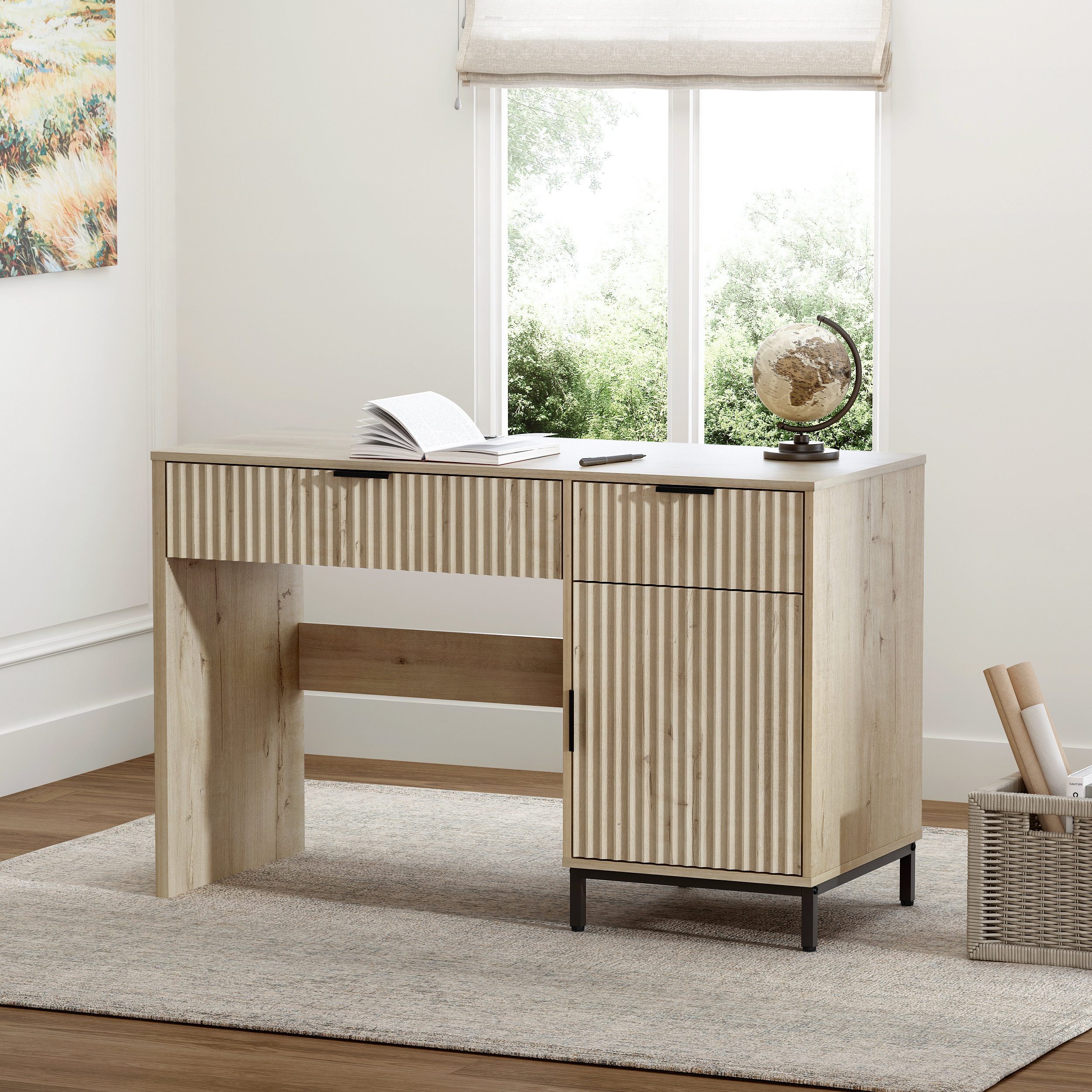Ebern Designs 47" Fluted Executive Desk - Wayfair Canada