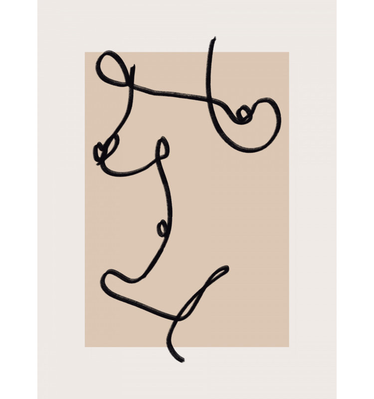 Metro Lane Abstract Minimal Nude Line Art | Wayfair.co.uk