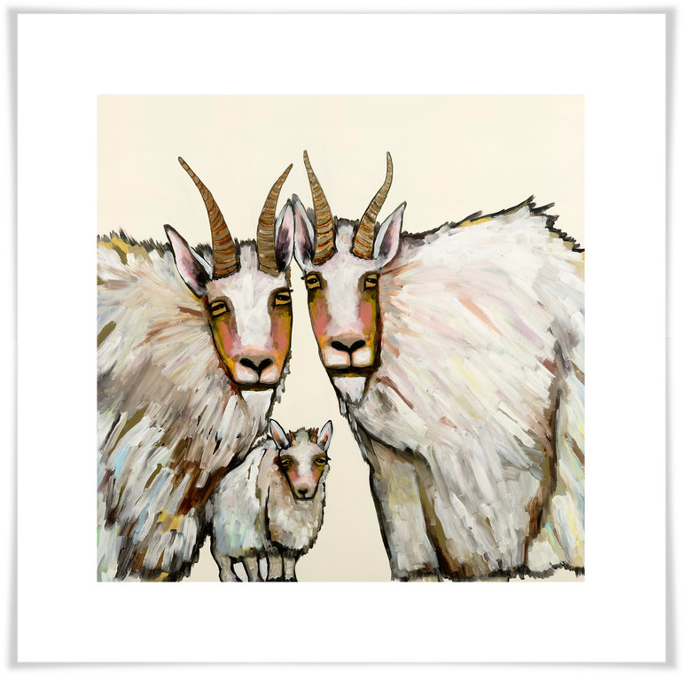 GreenBox Art Mountain Goat Family Portrait On Canvas by Eli Halpin ...
