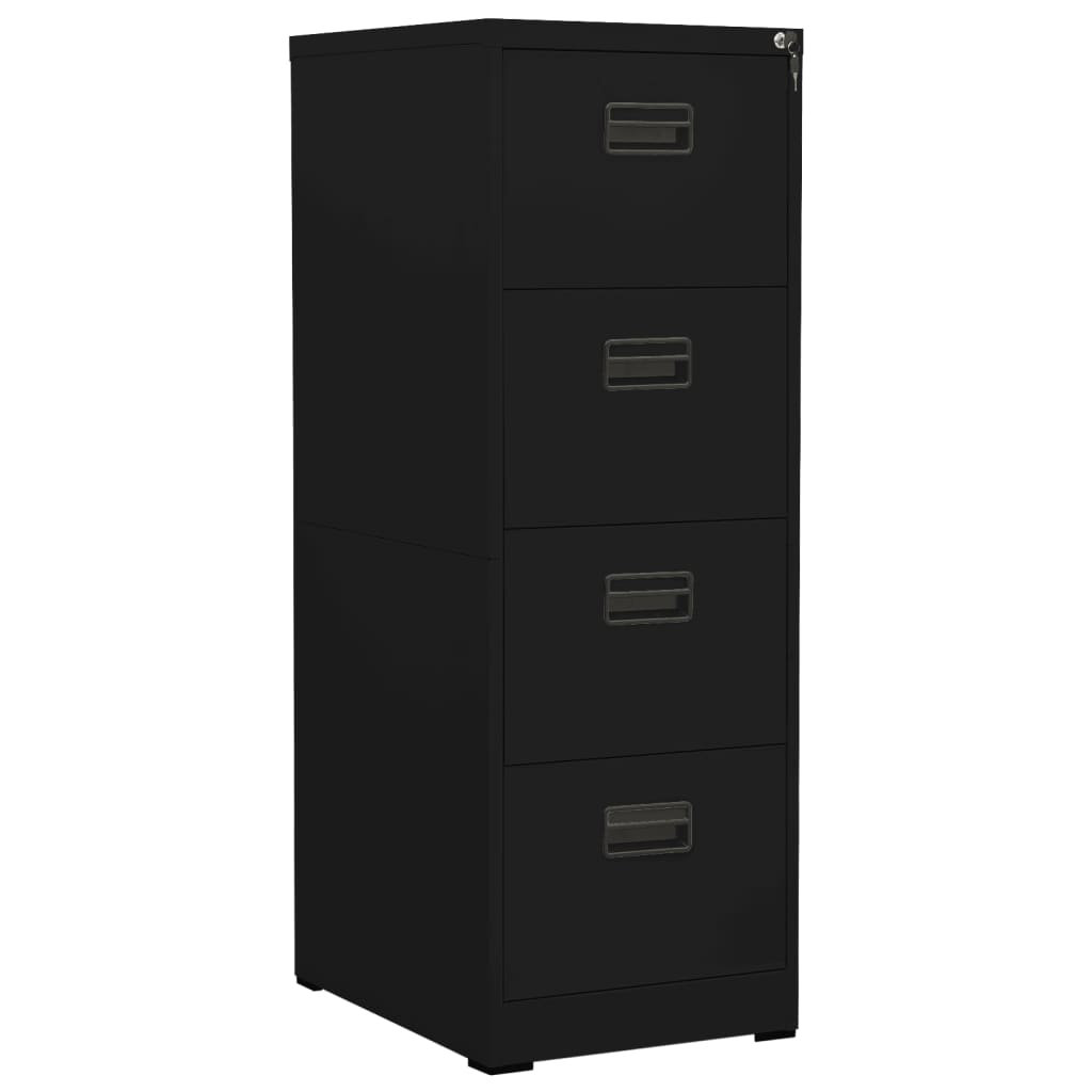Ivy Bronx 3-Drawer Lockable Steel Filing Cabinet – Black A4 & Legal ...