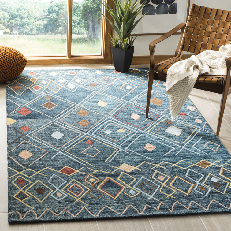 Millwood Pines Renfrow Hand Hooked Wool And Cotton Southwestern Rug ...