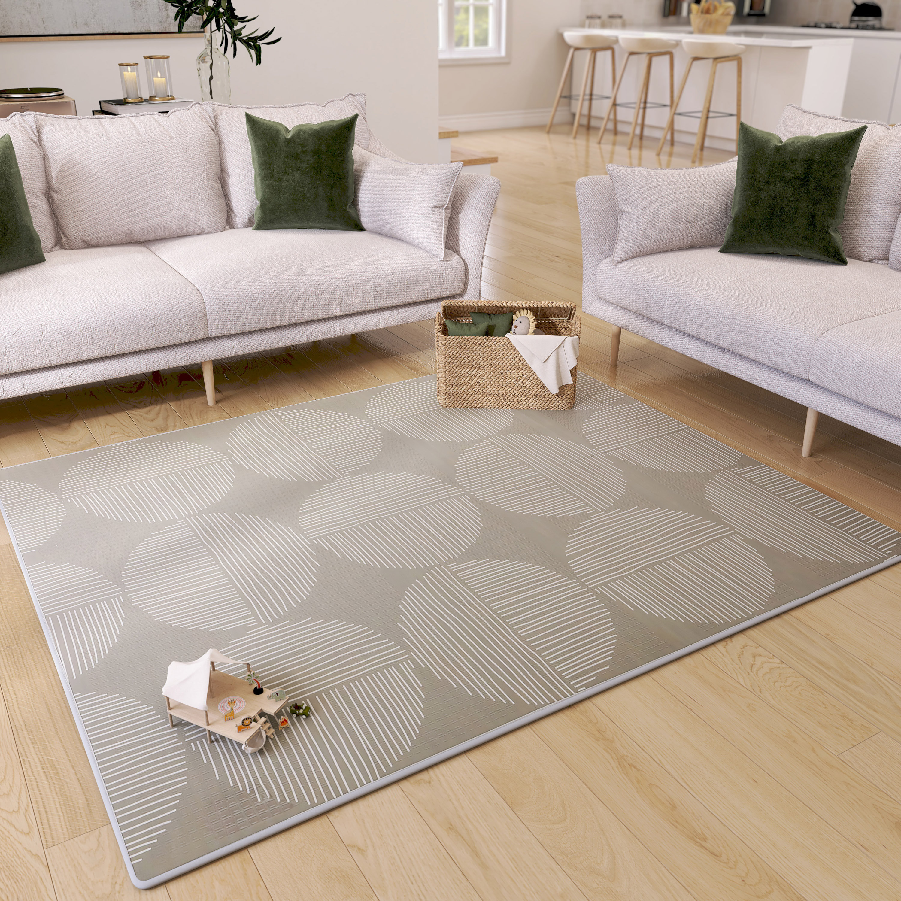 Evolur Cozycush Reversible Non-toxic Baby Kids Playmat || Foldable ...