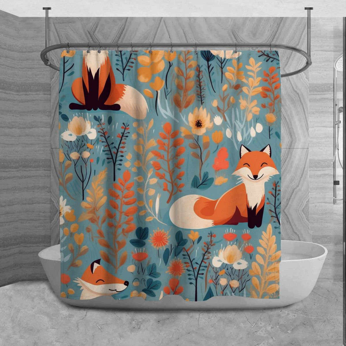 East Urban Home Tirian Floral Shower Curtain | Wayfair