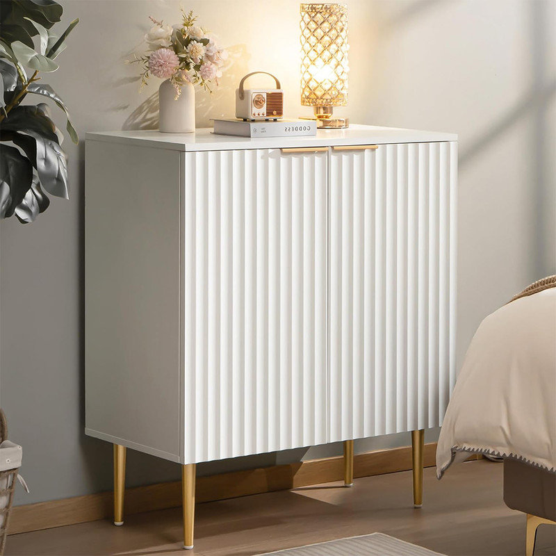 Mercer41 Modern Accent Cabinet with Doors and Adjustable Shelf | Wayfair