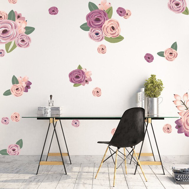 Urban Walls 60 Piece Cluster Flowers Wall Decal Set & Reviews - Wayfair ...