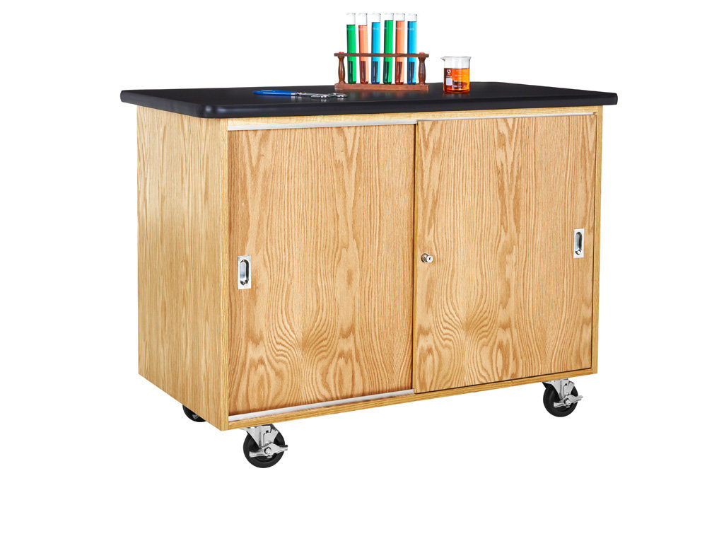 Diversified Woodcrafts Access Quick-Ship Mobile Sliding Door Cabinet ...