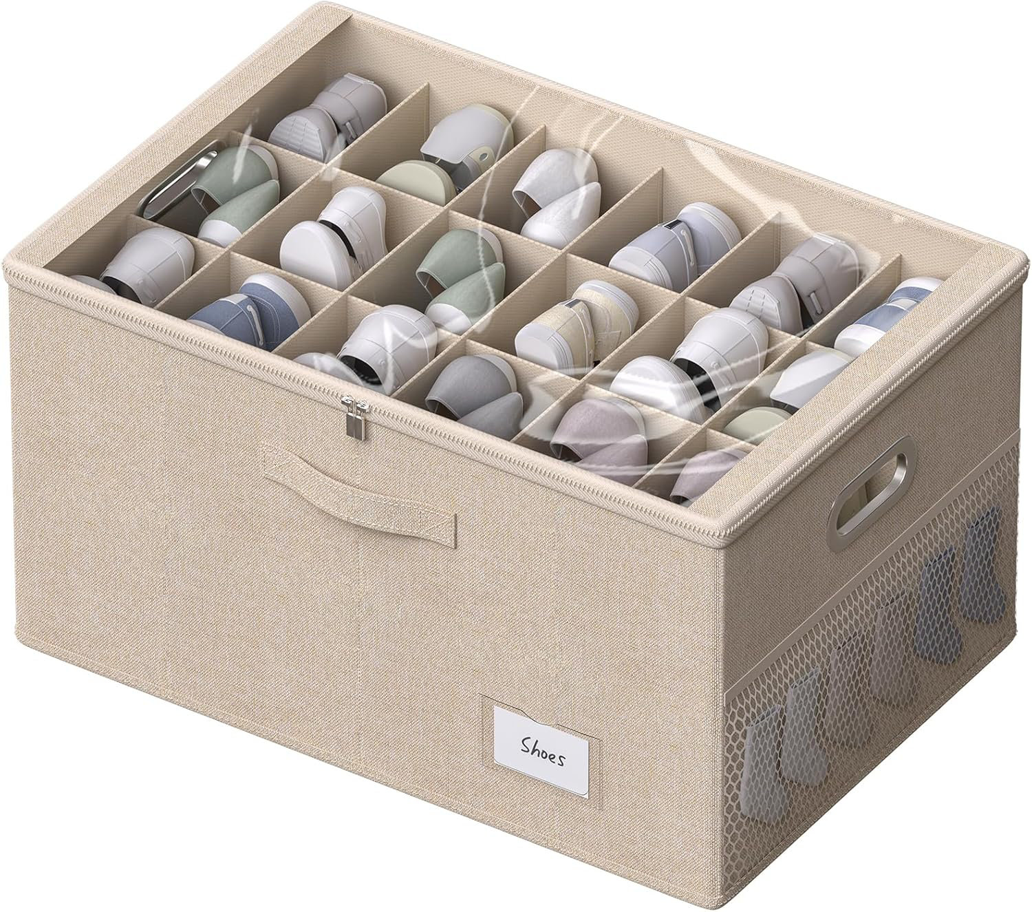 Latitude Run® Shoe Organizer For Closet,Shoe Box Storage Containers Fit ...