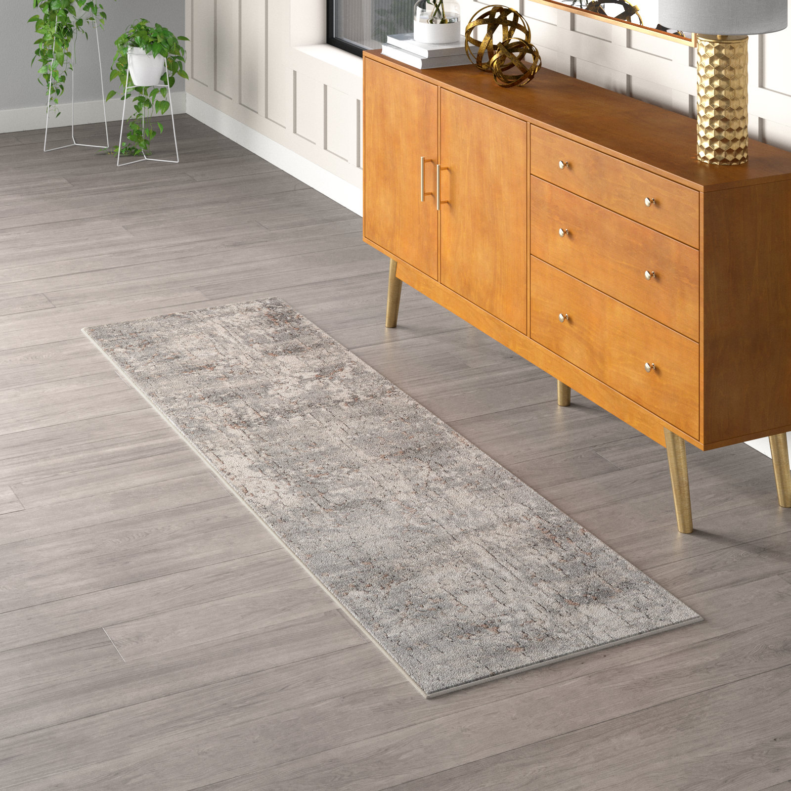Mercury Row® Addilyn Abstract Beige/Gray Area Rug & Reviews | Wayfair