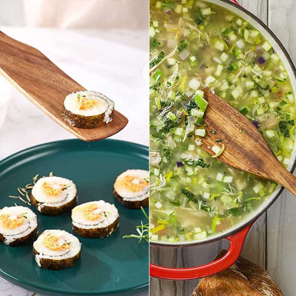 Gustave 5 - Piece Wood Spatula Kitchen Cooking Utensils Wooden Cookware ...