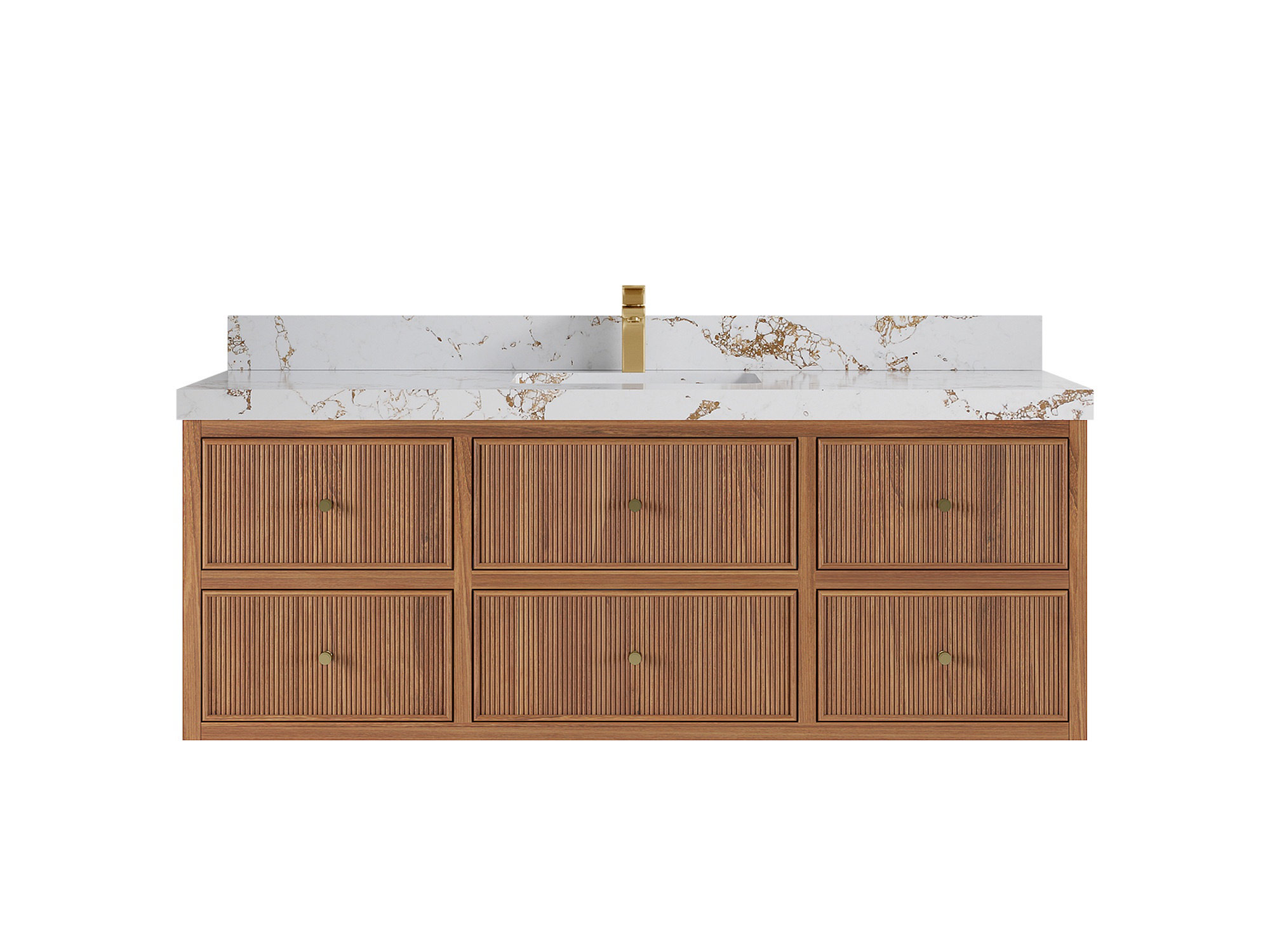 Willow Collections Sonoma Solid Floating Teak 60 In. W X 22 In. D ...