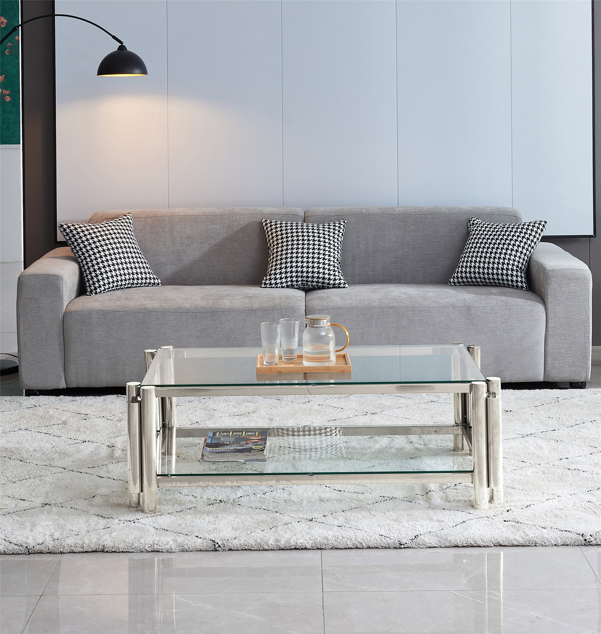 Ivy Bronx Rectangle Coffee Table, Center Table With Storage, Modern ...