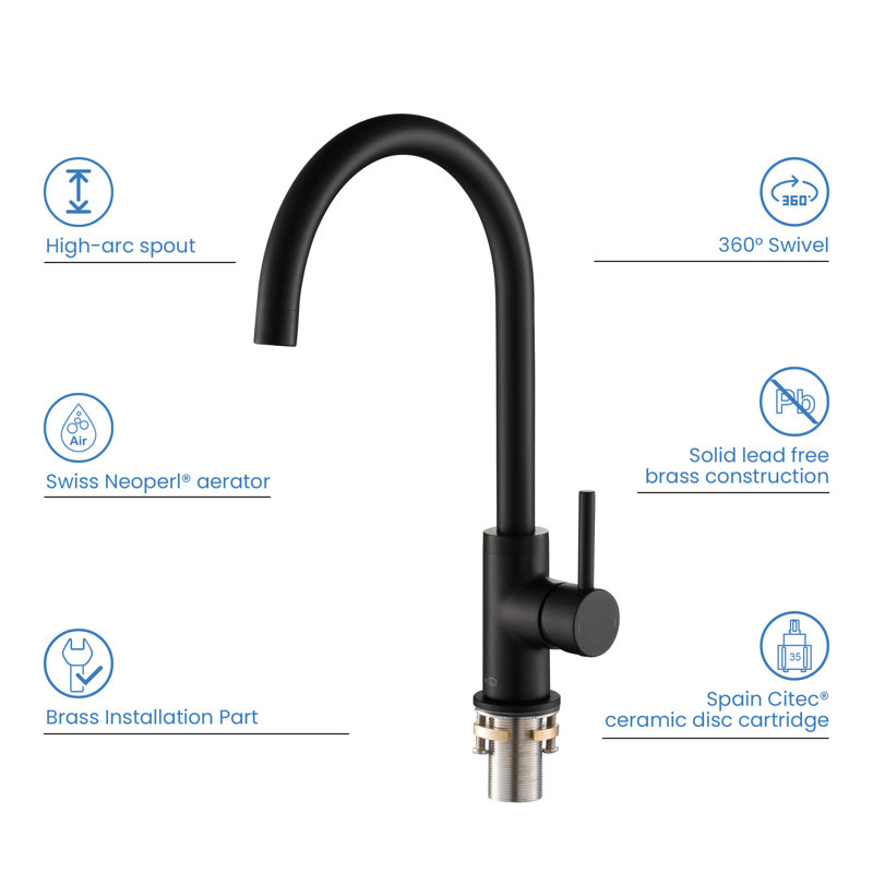 KIBI USA KIBI Lowa Kitchen Faucet & Reviews | Wayfair