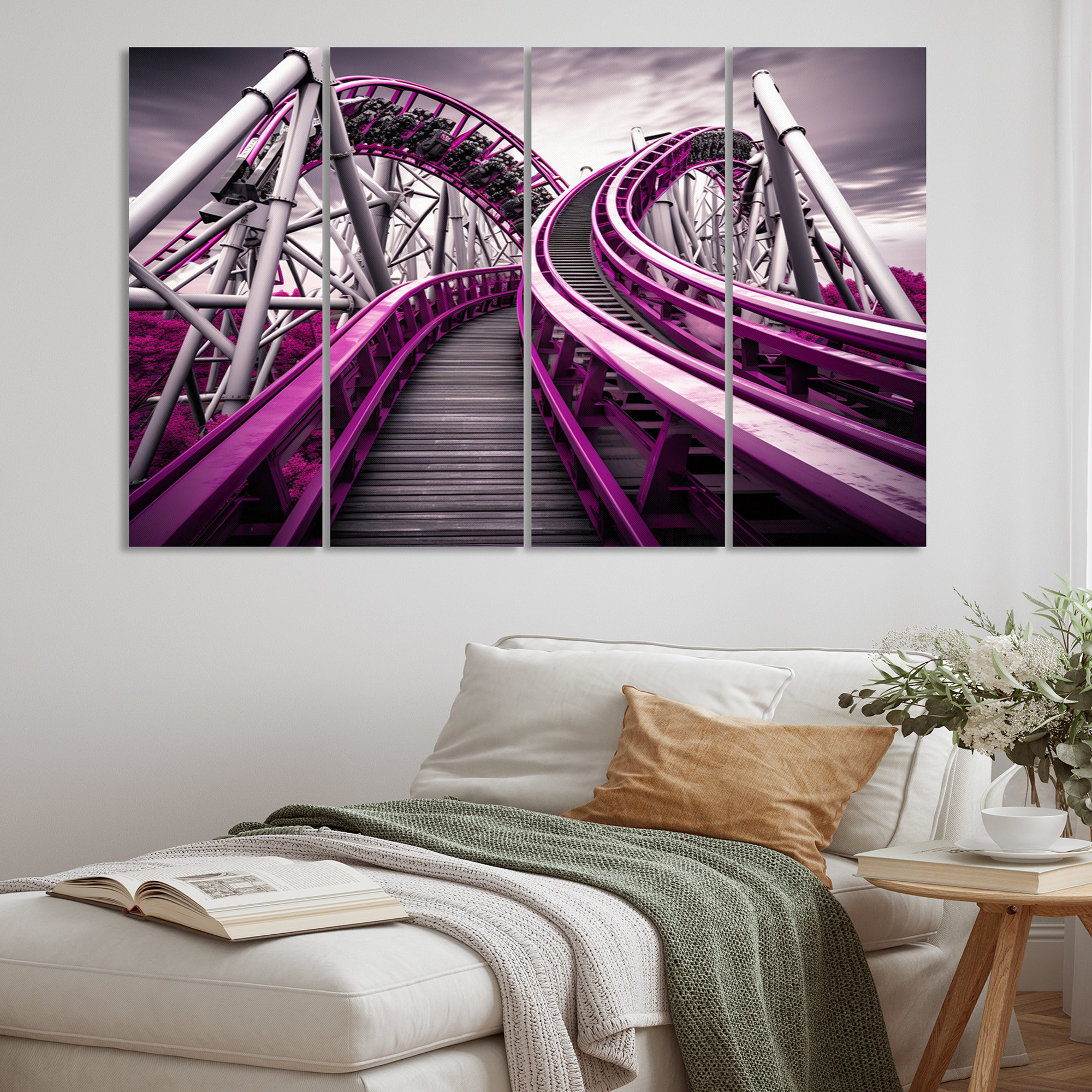 Ebern Designs Rollercoaster Looping Dreams I - Architecture Wall Art ...