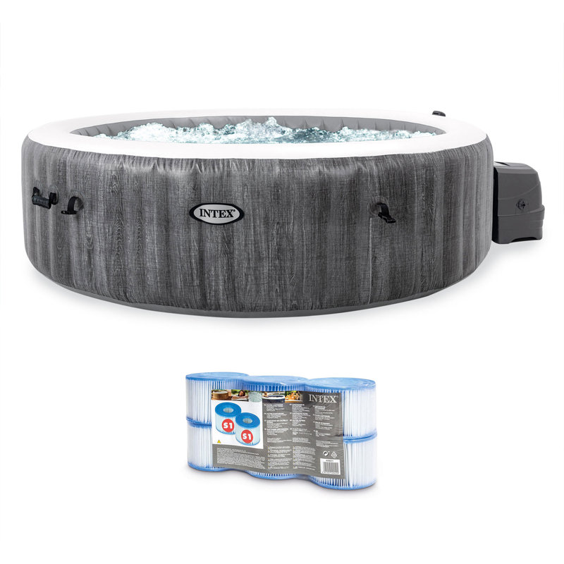 Intex Purespa Plus Inflatable Hot Tub + Intex Type S1 Filter Cartridges ...