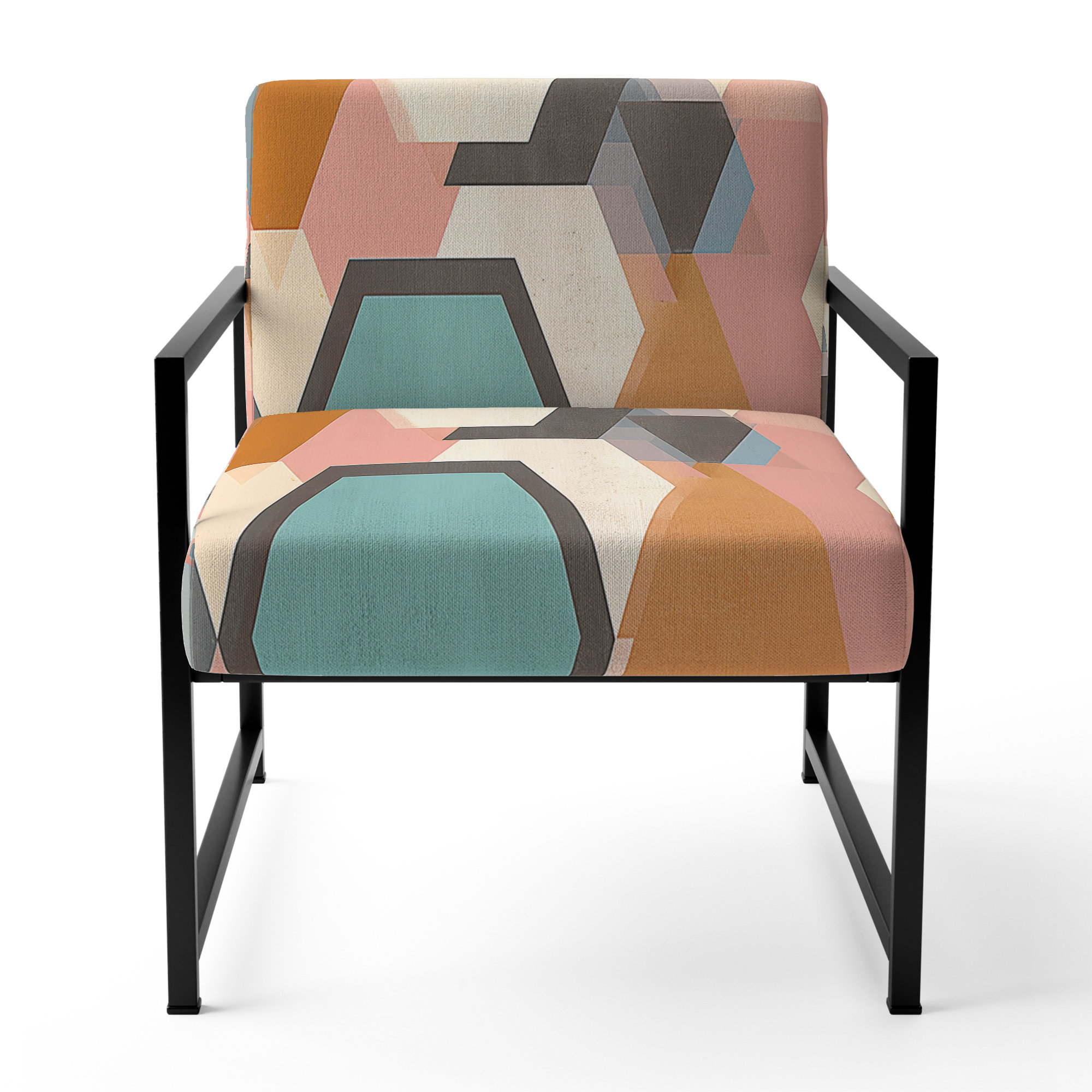 East Urban Home Depp Geometric Hexagons Pattern I - Upholstered ...