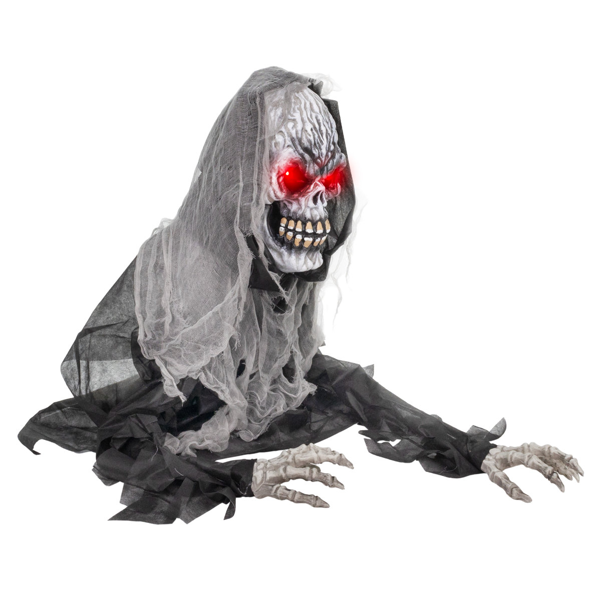 Haunted Hill Farm 27 In. Animatronic Reaper, Halloween Decorations for ...