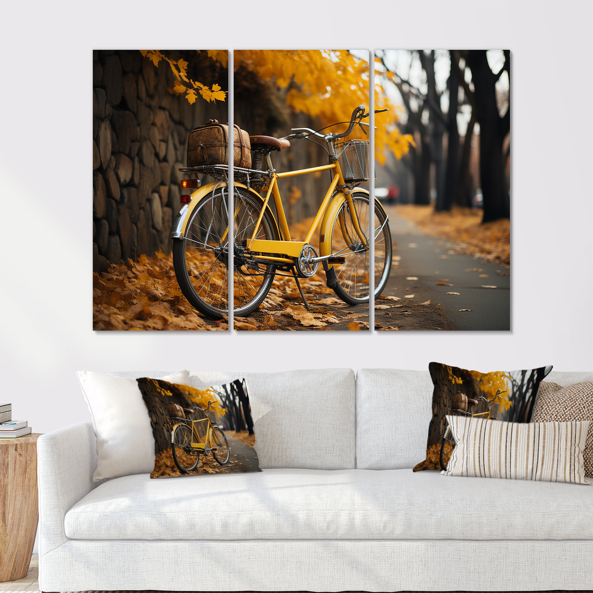 Latitude Run® Amber Adventure Bicycle I - Bicycle Canvas Art Set | Wayfair