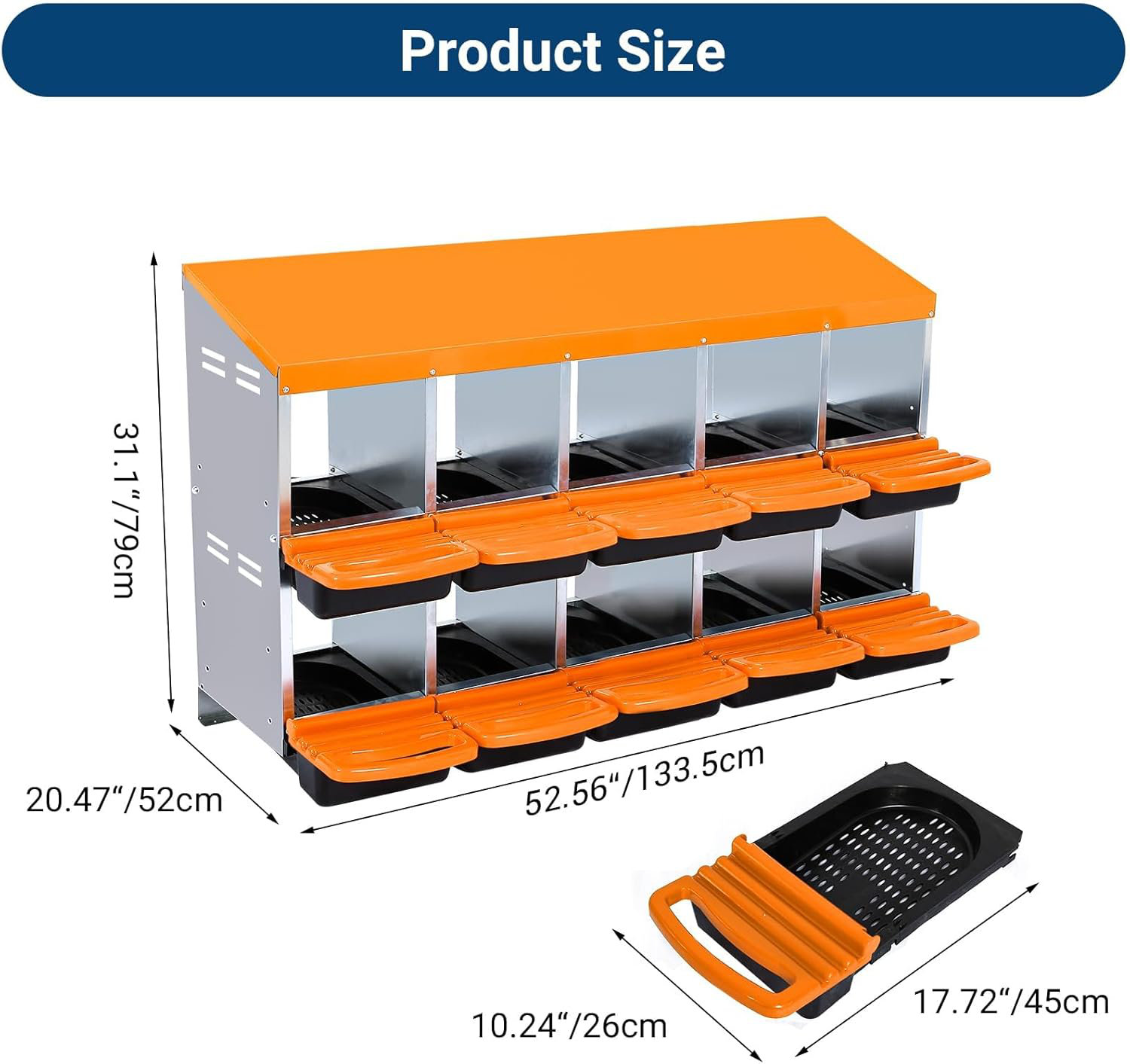 Tucker Murphy Pet™ Nesting Boxes for Chickens, 10 Compartments without ...